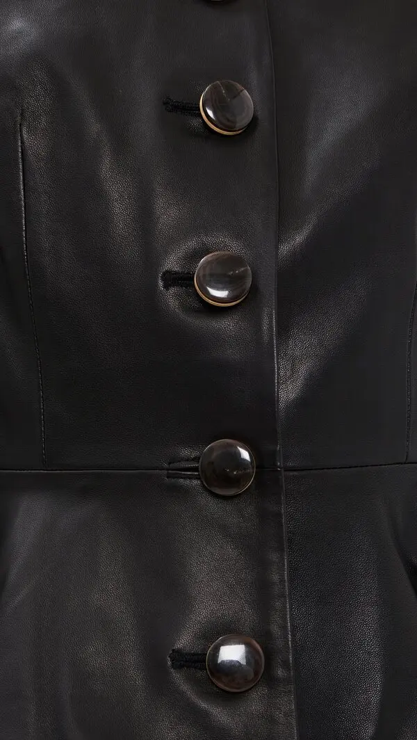 Veronica Beard Quinn Lambskin Leather Jacket