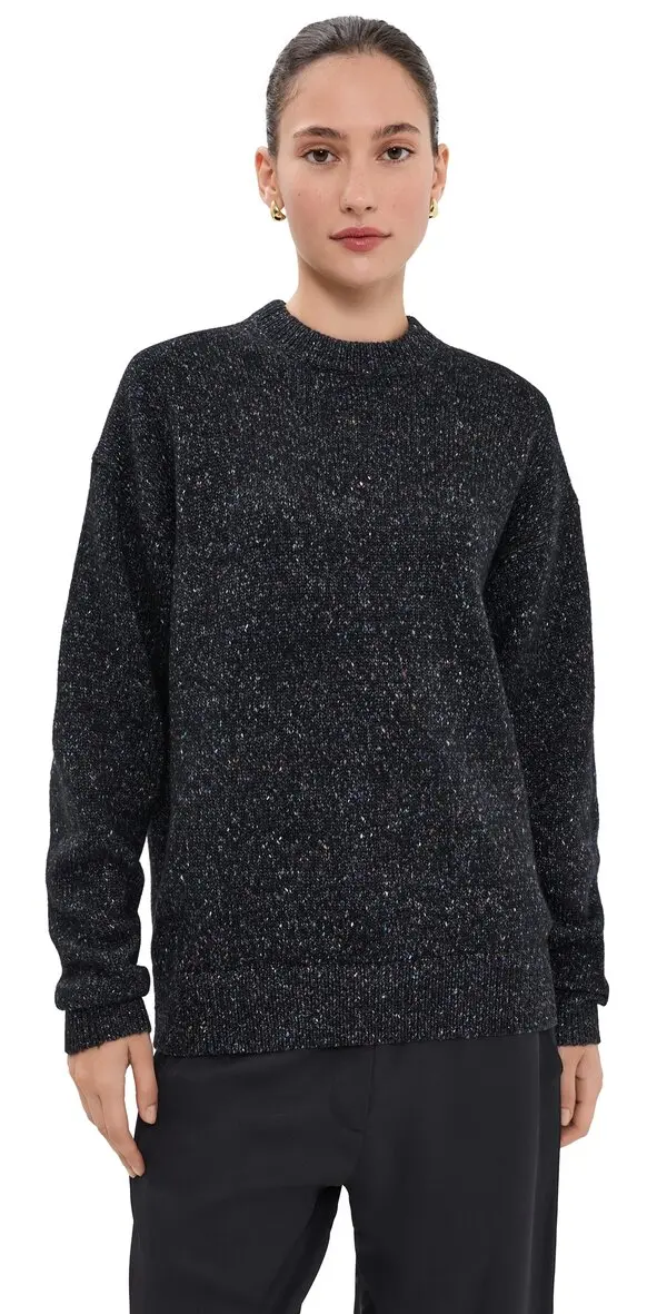 Tibi Speckled Easy Crewneck Pullover