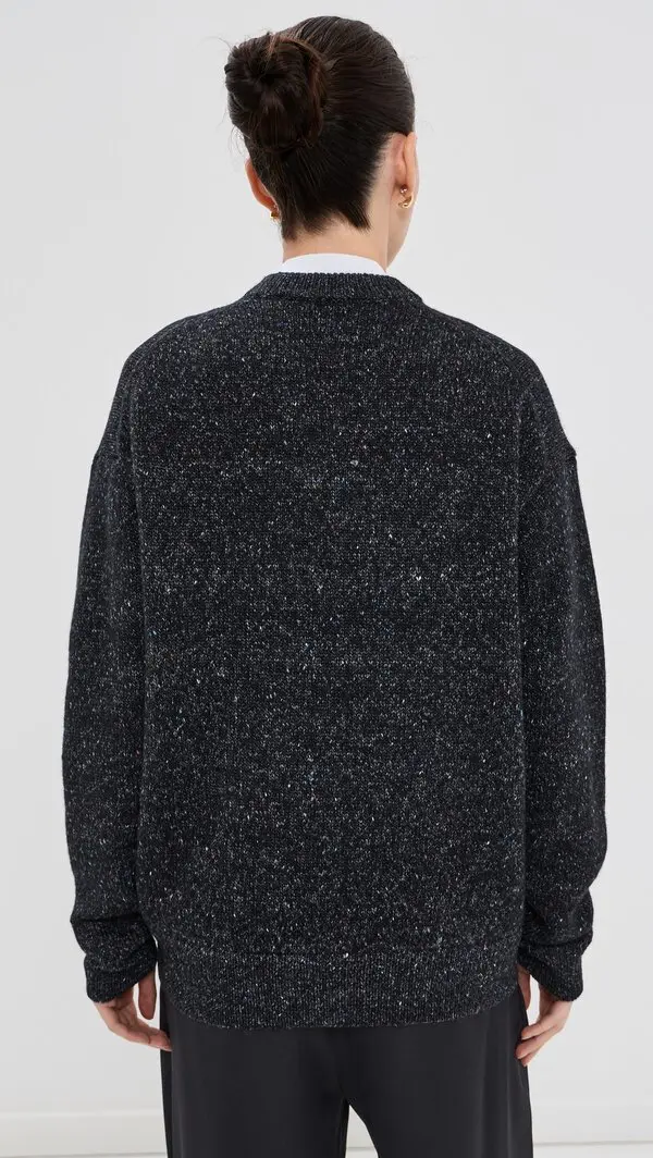Tibi Speckled Easy Crewneck Pullover