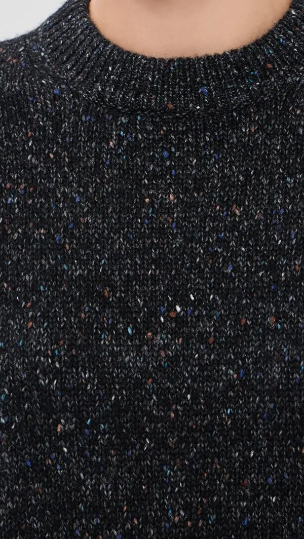 Tibi Speckled Easy Crewneck Pullover