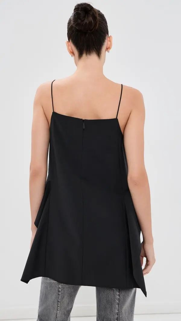 Tibi Tropical Wool Side Drape Top