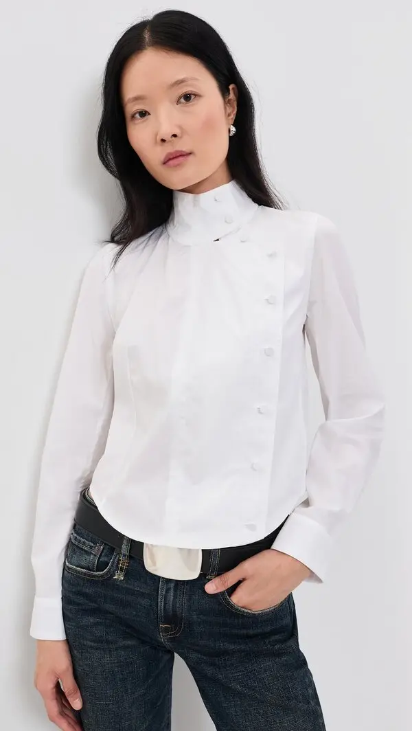 R13 Asymmetrical Front Shirt