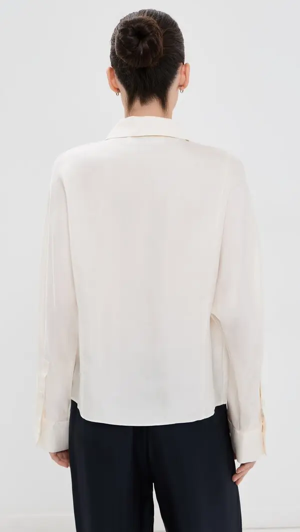 RÓHE Double Breasted Silk Top