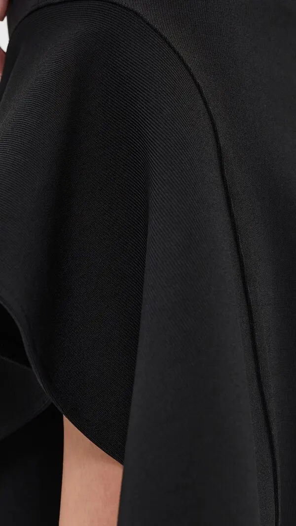 Tibi Luxe Crepe Knit Side Drape Skirt