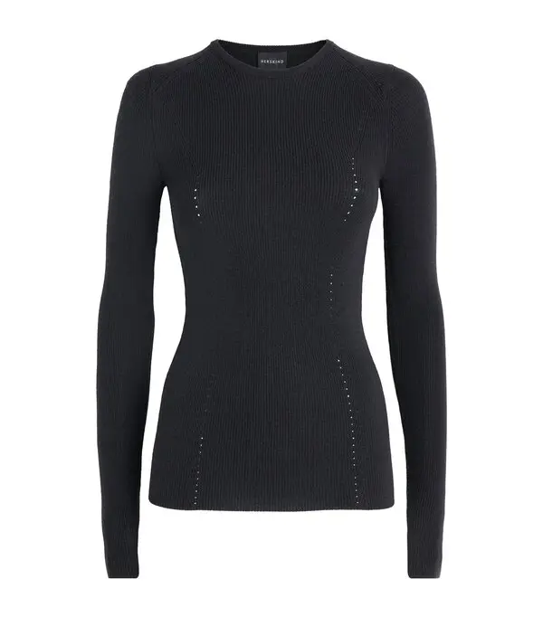HERSKIND Merino Rib-knit Long-sleeve Top
