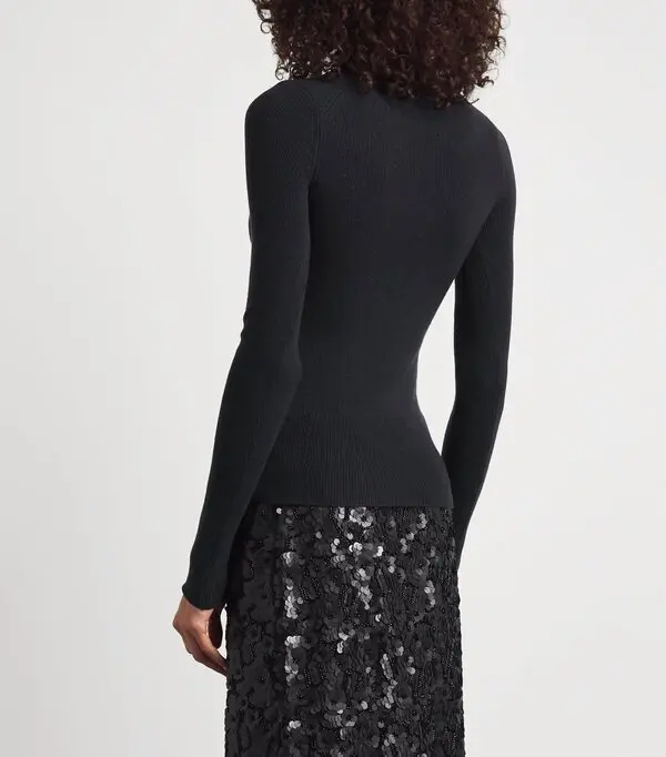 HERSKIND Merino Rib-knit Long-sleeve Top