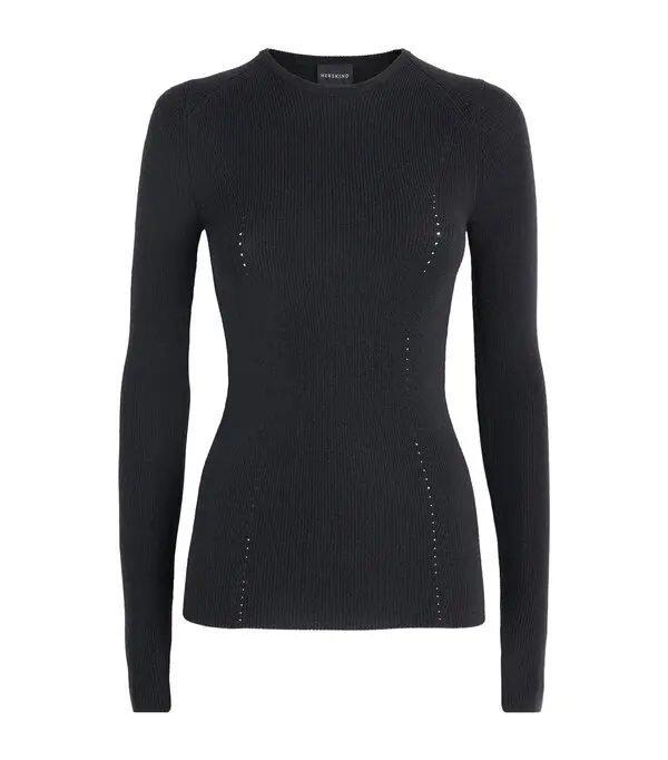 HERSKIND Merino Rib-knit Long-sleeve Top