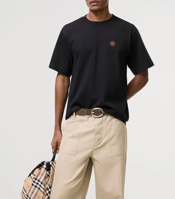 Burberry Cotton Embroidered Logo T-shirt