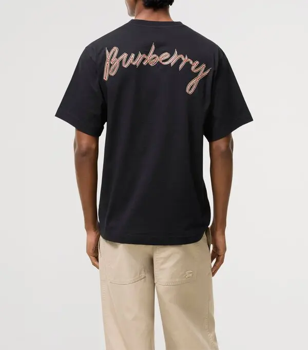 Burberry Cotton Embroidered Logo T-shirt