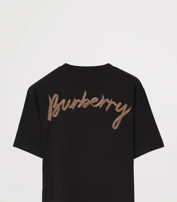 Burberry Cotton Embroidered Logo T-shirt