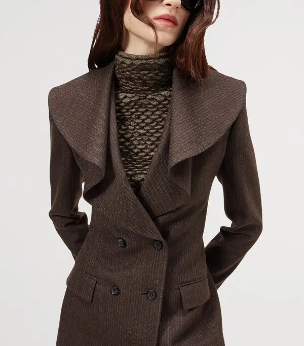 Alexander McQueen Wool Pinstripe Double-breasted Blazer
