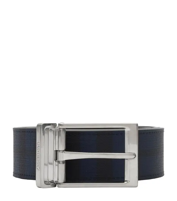 Burberry Leather Check Reversible Belt