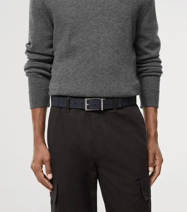 Burberry Leather Check Reversible Belt