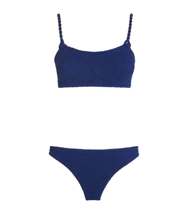 Hunza G Twisted-strap Phoebe Bikini - Navy