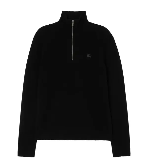 Burberry Cashmere-blend Quarter-zip Sweater