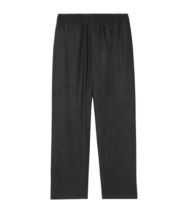 Burberry Wool-cashmere Straight Trousers