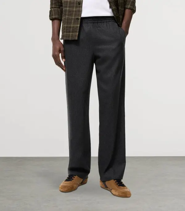 Burberry Wool-cashmere Straight Trousers