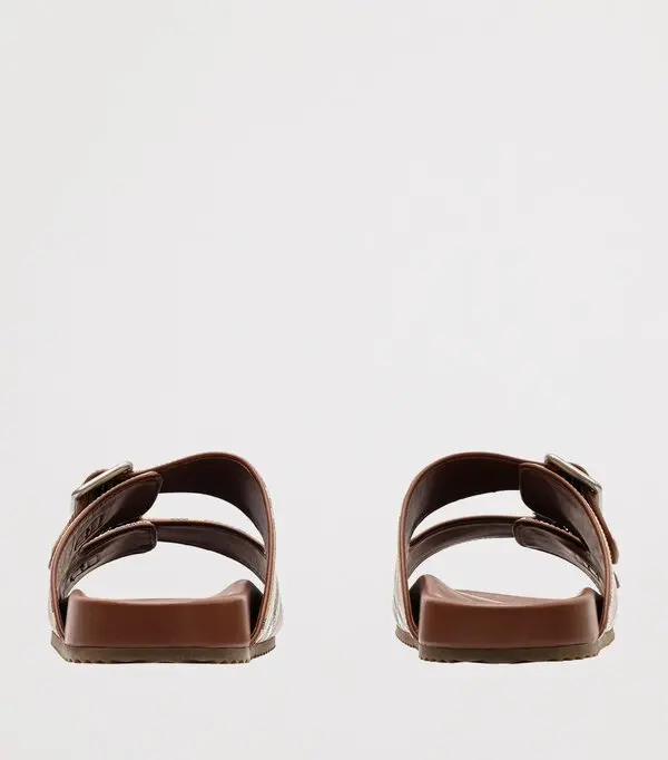 Burberry Canvas-leather Check Urchin Slides