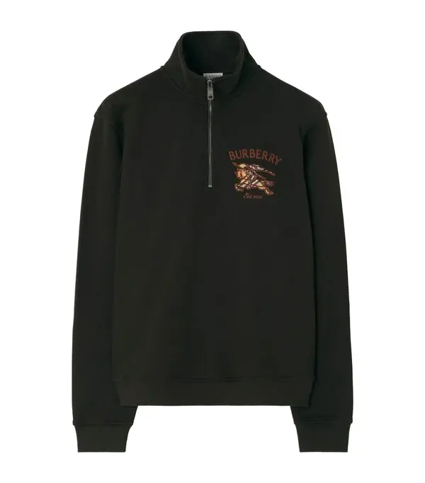 Burberry Cotton Ekd Quarter-zip Sweatshirt