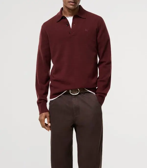 Burberry Cashmere-blend Ekd Polo Shirt