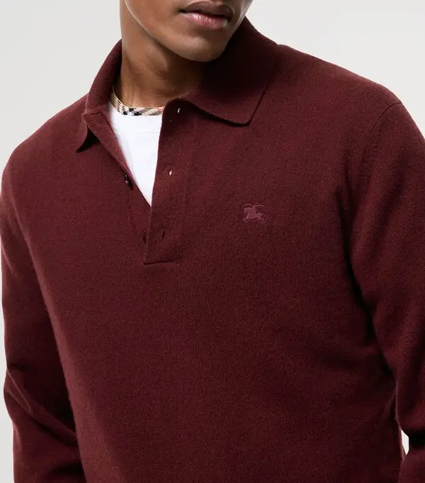 Burberry Cashmere-blend Ekd Polo Shirt