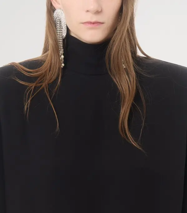Valentino Garavani Silk Feather-trim Mini Dress