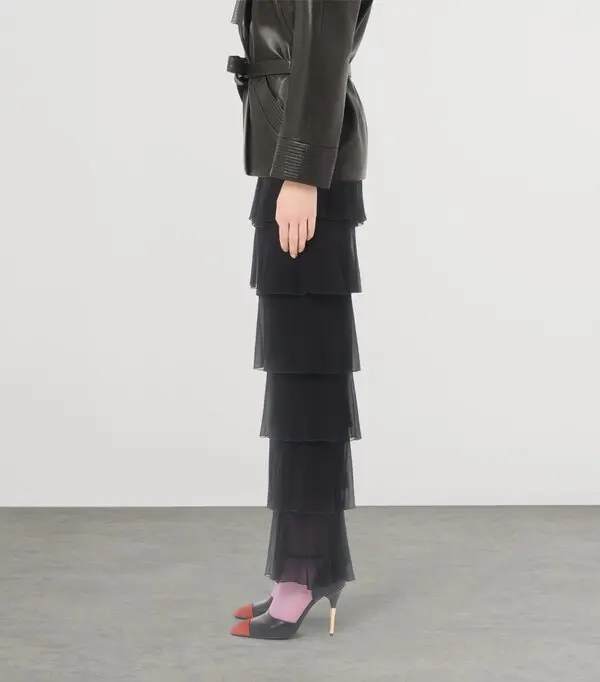 Valentino Garavani Silk Georgette Ruffled Trousers