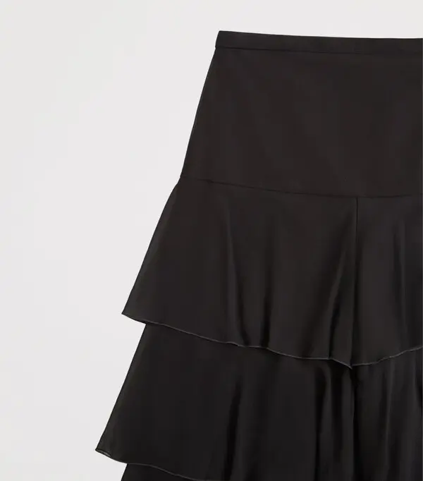 Valentino Garavani Silk Georgette Ruffled Trousers