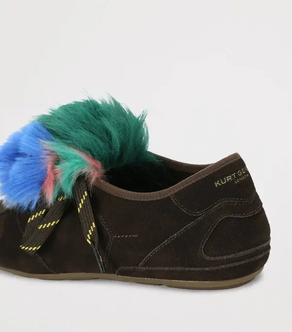 Kurt Geiger Suede Faux-feather Wembley Sneakers