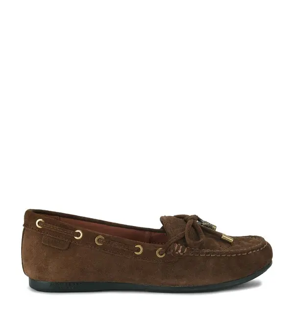 Kurt Geiger Suede Eagle Moccasins - Brown