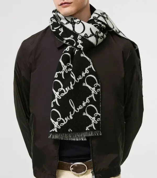 Burberry Wool Belt Logo Scarf