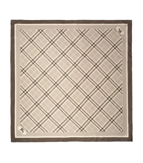 Burberry Silk Check Knight Stamp Scarf