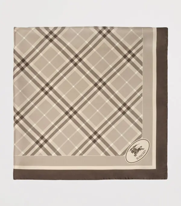 Burberry Silk Check Knight Stamp Scarf