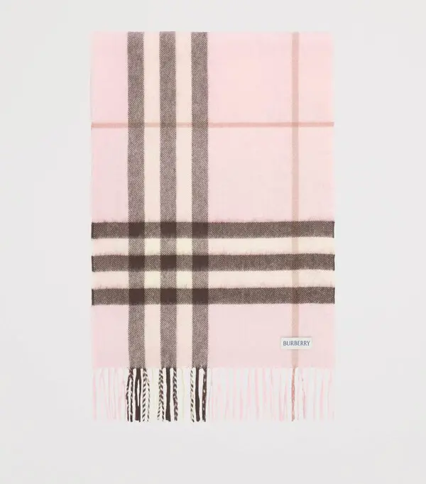 Burberry Cashmere Embellished Check Scarf