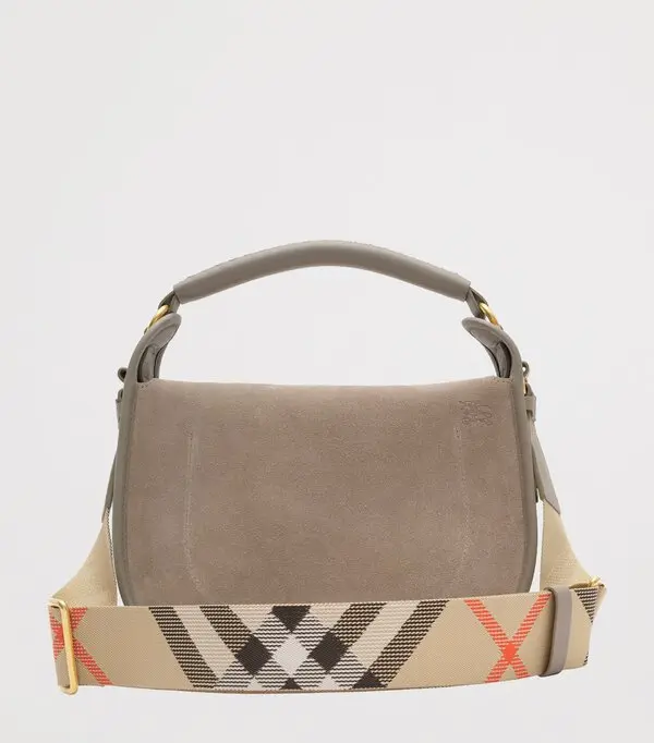 Burberry Small Suede B Clip Messenger Bag