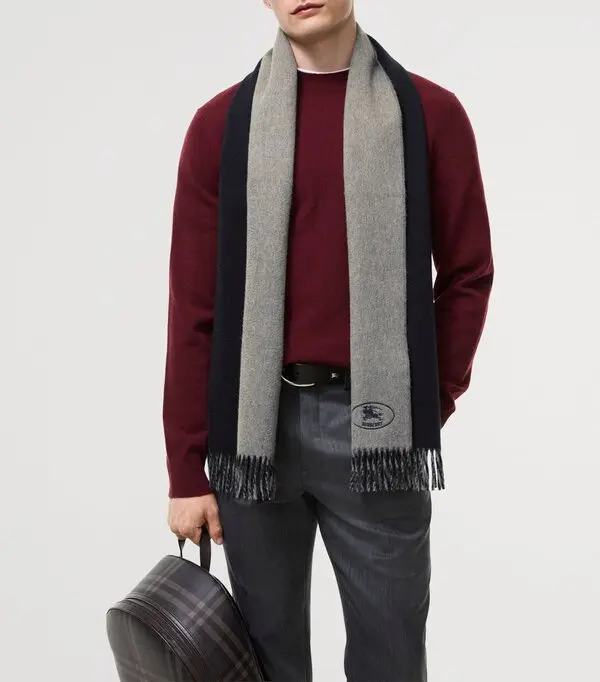 Burberry Cashmere Reversible Knight Scarf