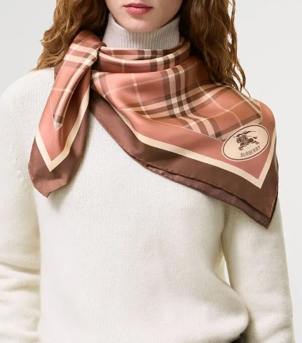 Burberry Silk Knight Stamp Scarf