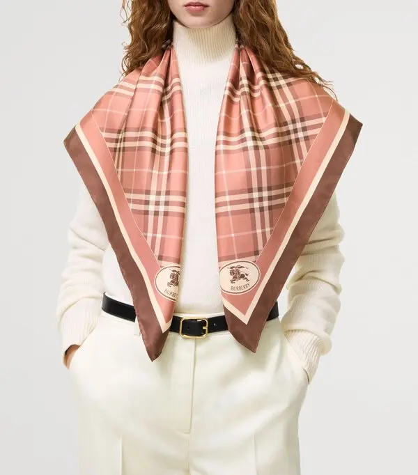 Burberry Silk Knight Stamp Scarf