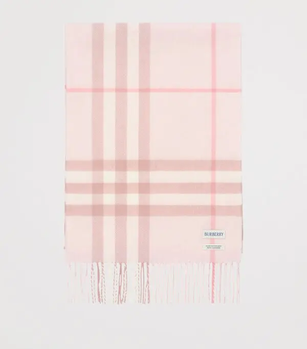 Burberry Cashmere Check Scarf - Pink