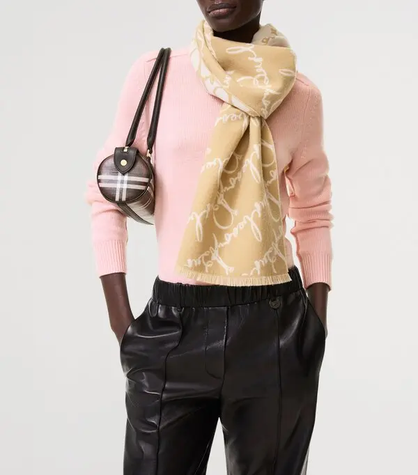 Burberry Wool Belt Logo Scarf