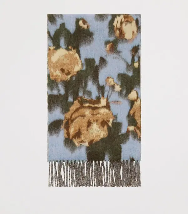 Burberry Wool-blend Rose Scarf