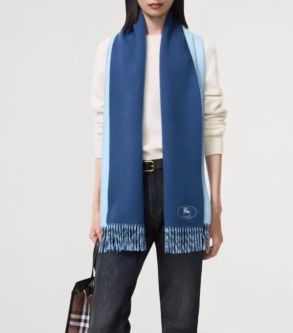 Burberry Cashmere Reversible Knight Scarf