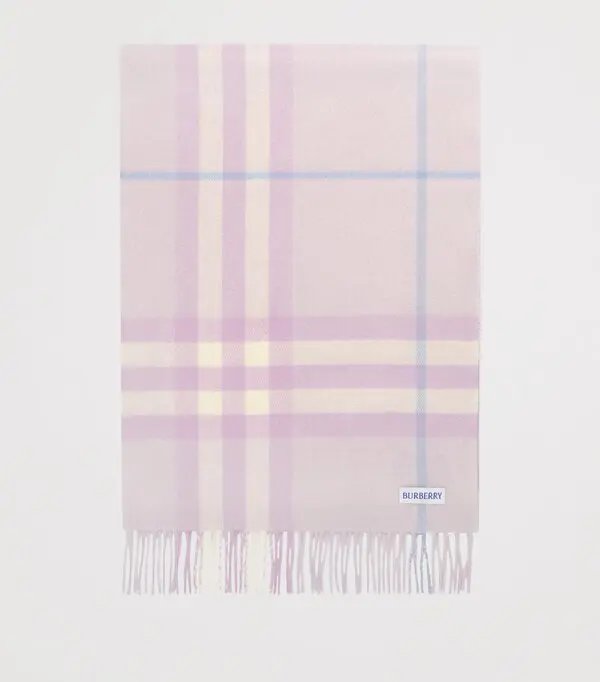 Burberry Cashmere Check Scarf - Purple