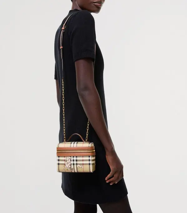 Burberry Check Mates Wash Bag - Beige