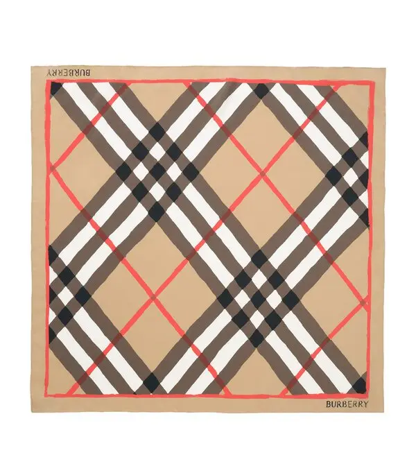 Burberry Silk Watercolour Check Scarf