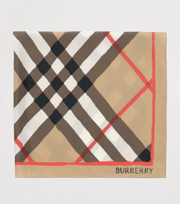 Burberry Silk Watercolour Check Scarf