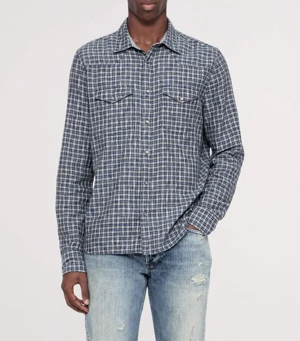 ALLSAINTS Organic Cotton Check Court Shirt