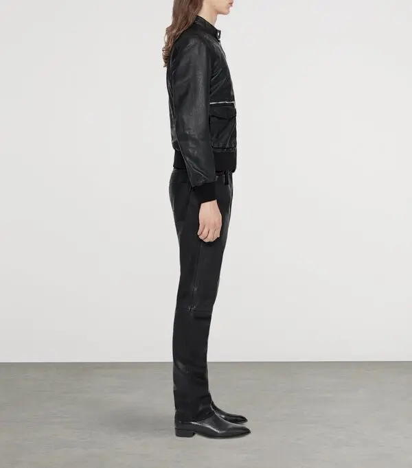 ALLSAINTS Leather Hiro Bomber Jacket