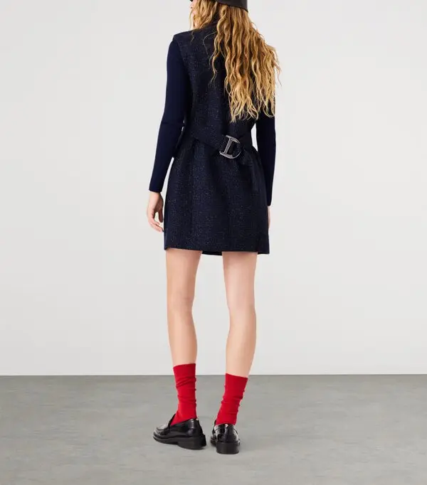 Maje Lurex Tweed Mini Dress