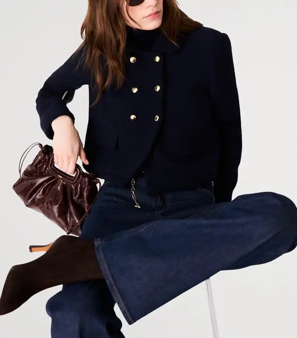 Maje Tweed Cropped Jacket